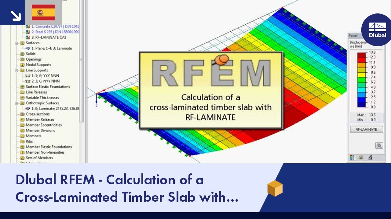 Dlubal RFEM - Calculation of a Cross-Laminated Timber Slab with RF ...