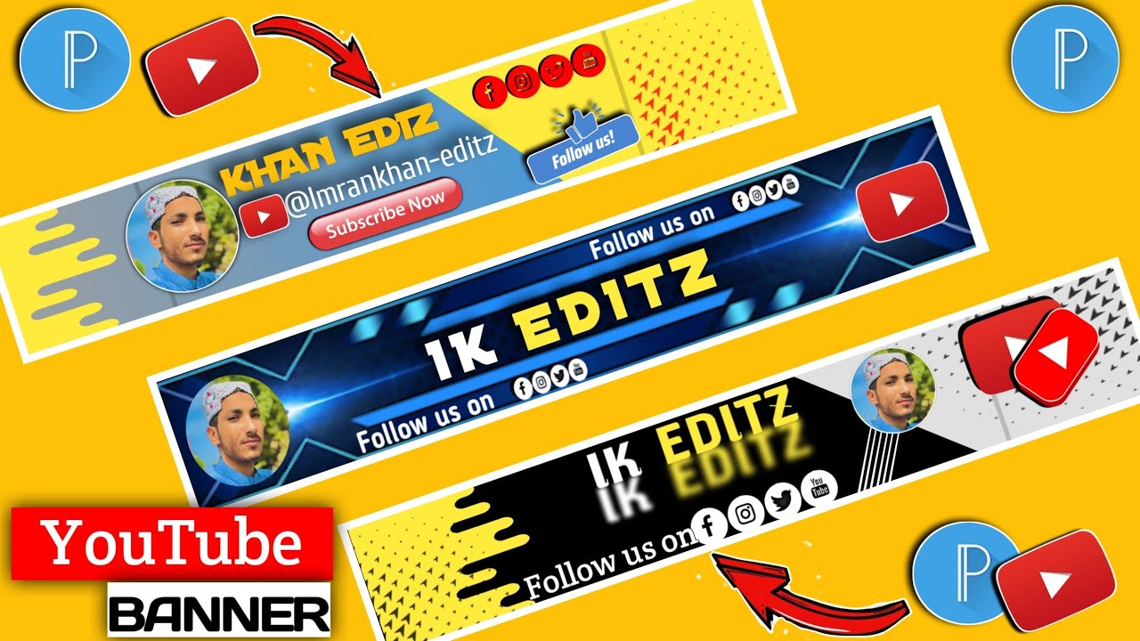 Create a Professional banner for YouTube in Minutes | PixelLab Tutorial ...