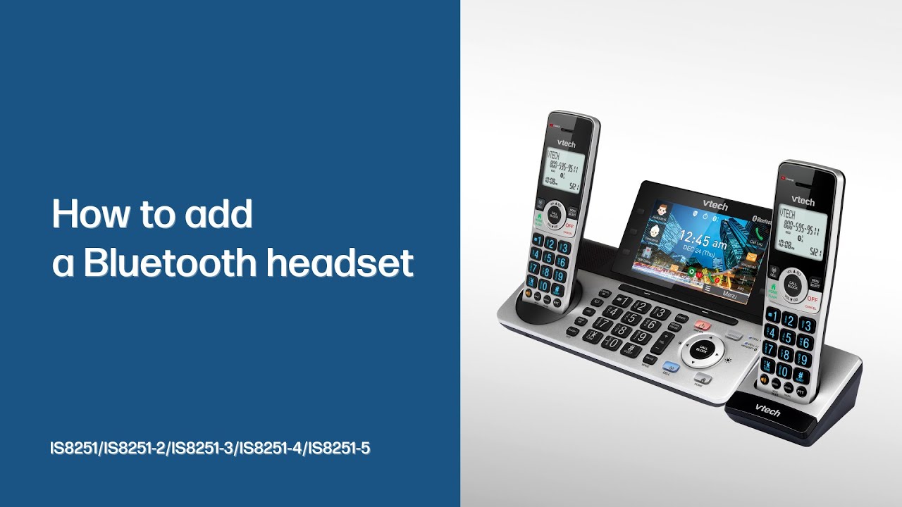 Add a Bluetooth headset - VTech IS8251 - YouTube