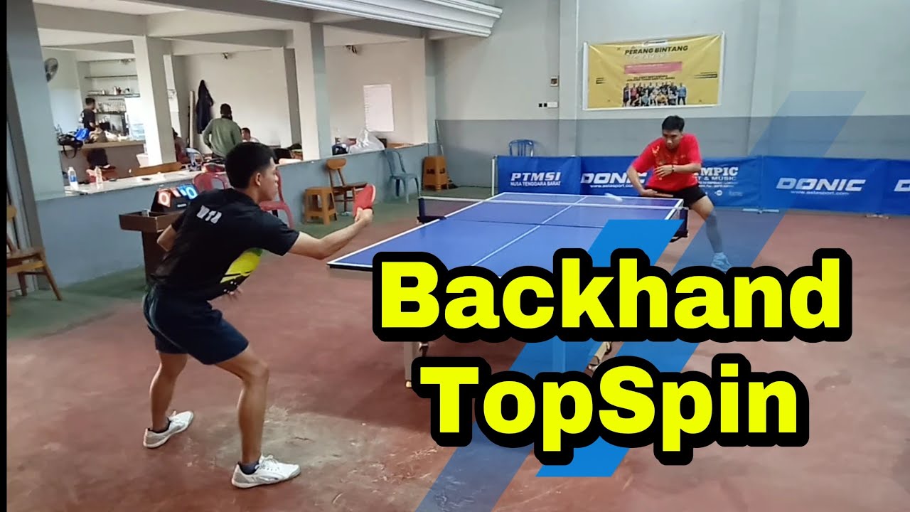 Latihan pemantapan top spin backhand tenis meja - YouTube