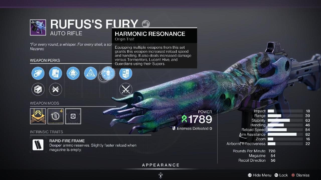 Destiny 2 RUFUS’S FURY ROOT OF NIGHTMARE RAID AUTO RIFLE GAMEPLAY - YouTube