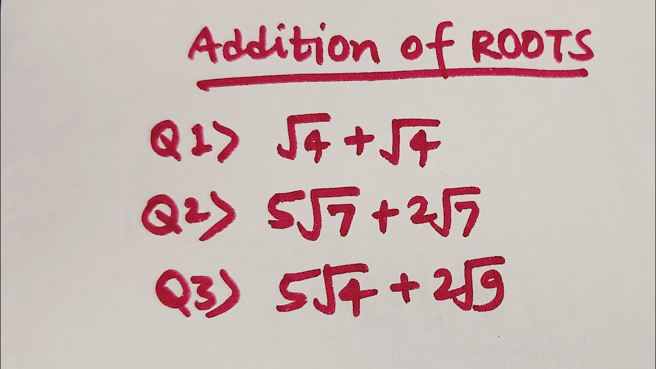 How to add Roots problems | Solve in few seconds || - YouTube