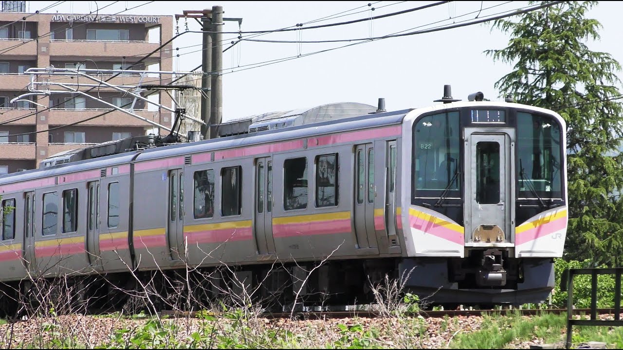 E129系B22編成【4K】信越本線上り普通436M - YouTube