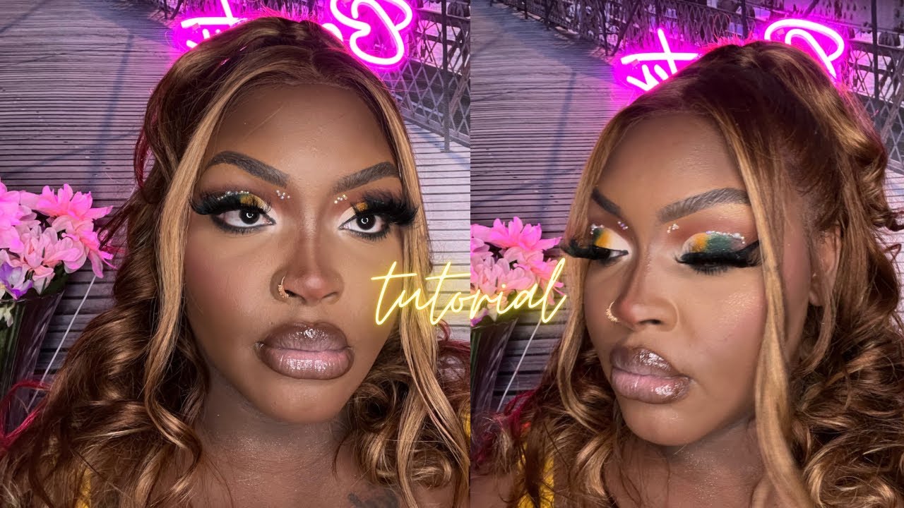 Spring inspired eyeshadow tutorial #Makeupforwoc - YouTube