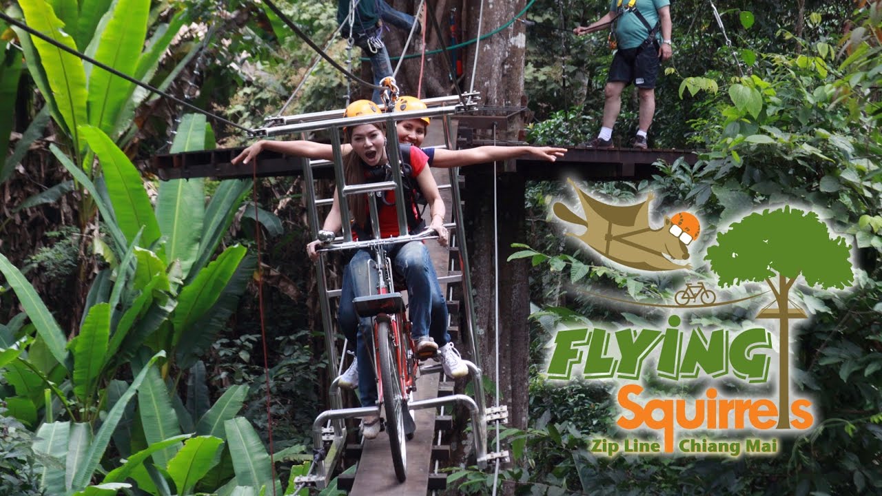 Flying Squirrels Zip Line Chiang Mai - YouTube
