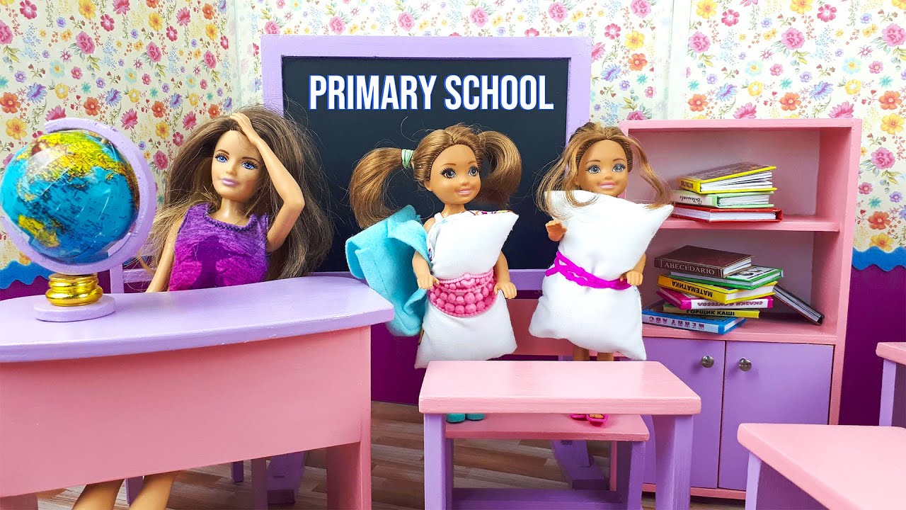 Barbie Dolls School Morning Routine & First Day Of School -स्कूल में ...