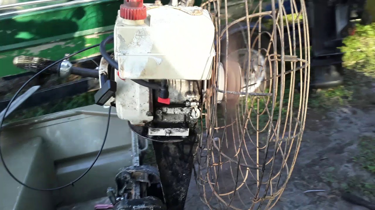 Portable air boat motor - YouTube