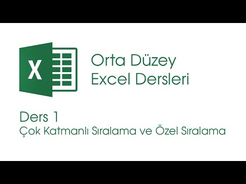 Çok Katmanlı Sıralama ve Özel Sıralama (Orta Düzey Excel Dersleri #1)