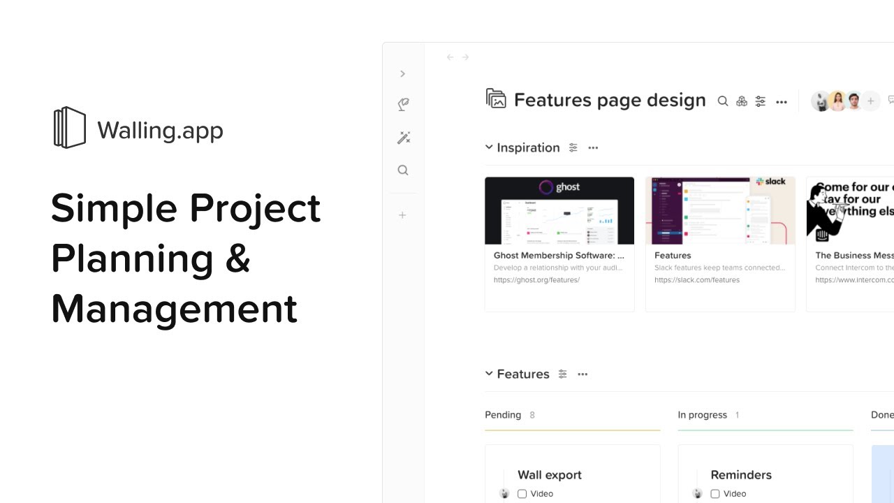 Simple project planning and management with Walling app - YouTube