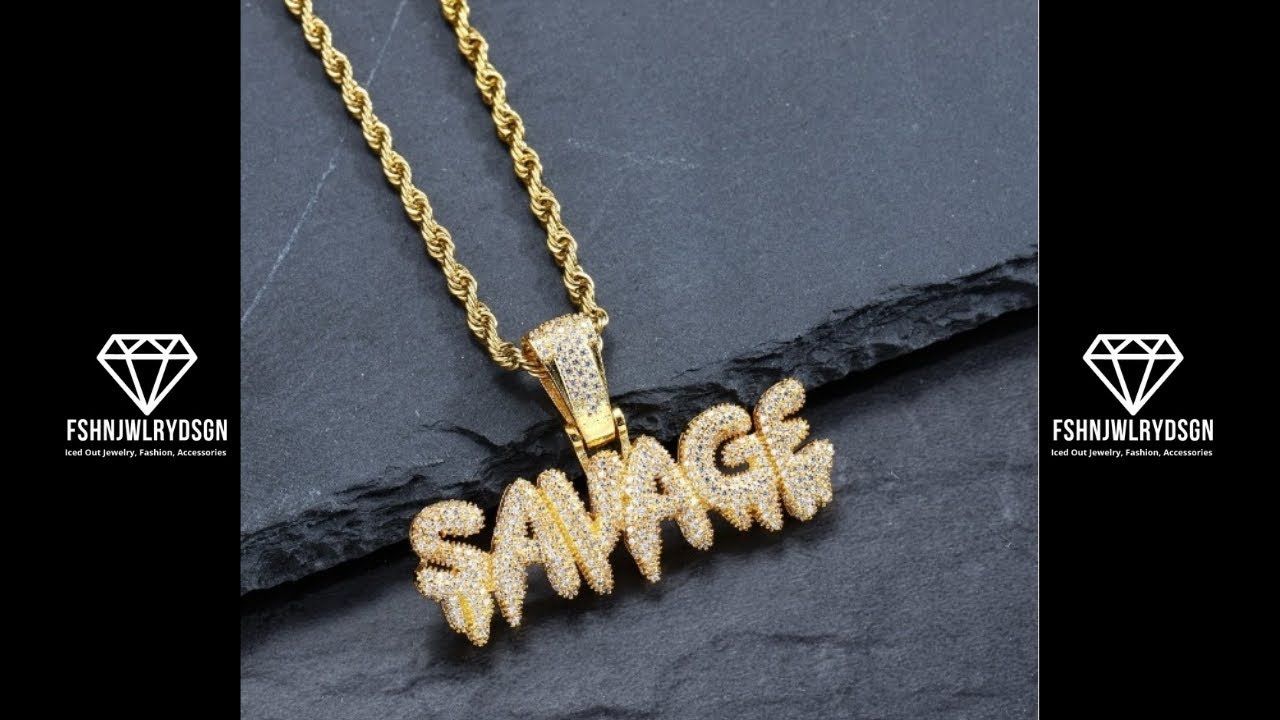 Savage Hip Hop Iced Out Pendant Chains From Fashion Jewelry Design ...