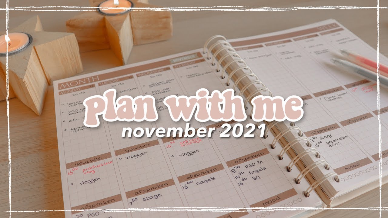 plan with me: november 2021 | mascha planner - YouTube