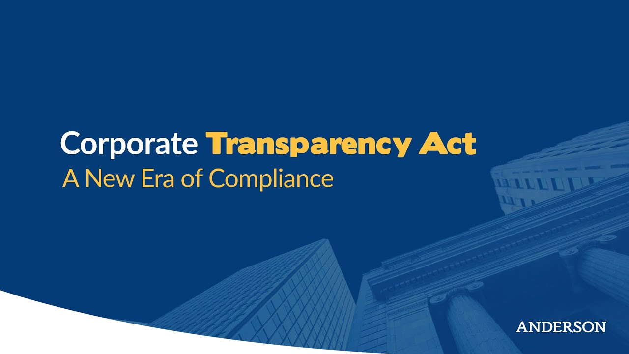 Corporate Transparency Act: A New Era of Compliance - YouTube