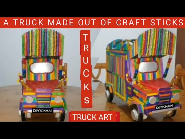 Truck Made Out Of Popsicle Sticks Truck & Van Playset Plan | 4x8ft