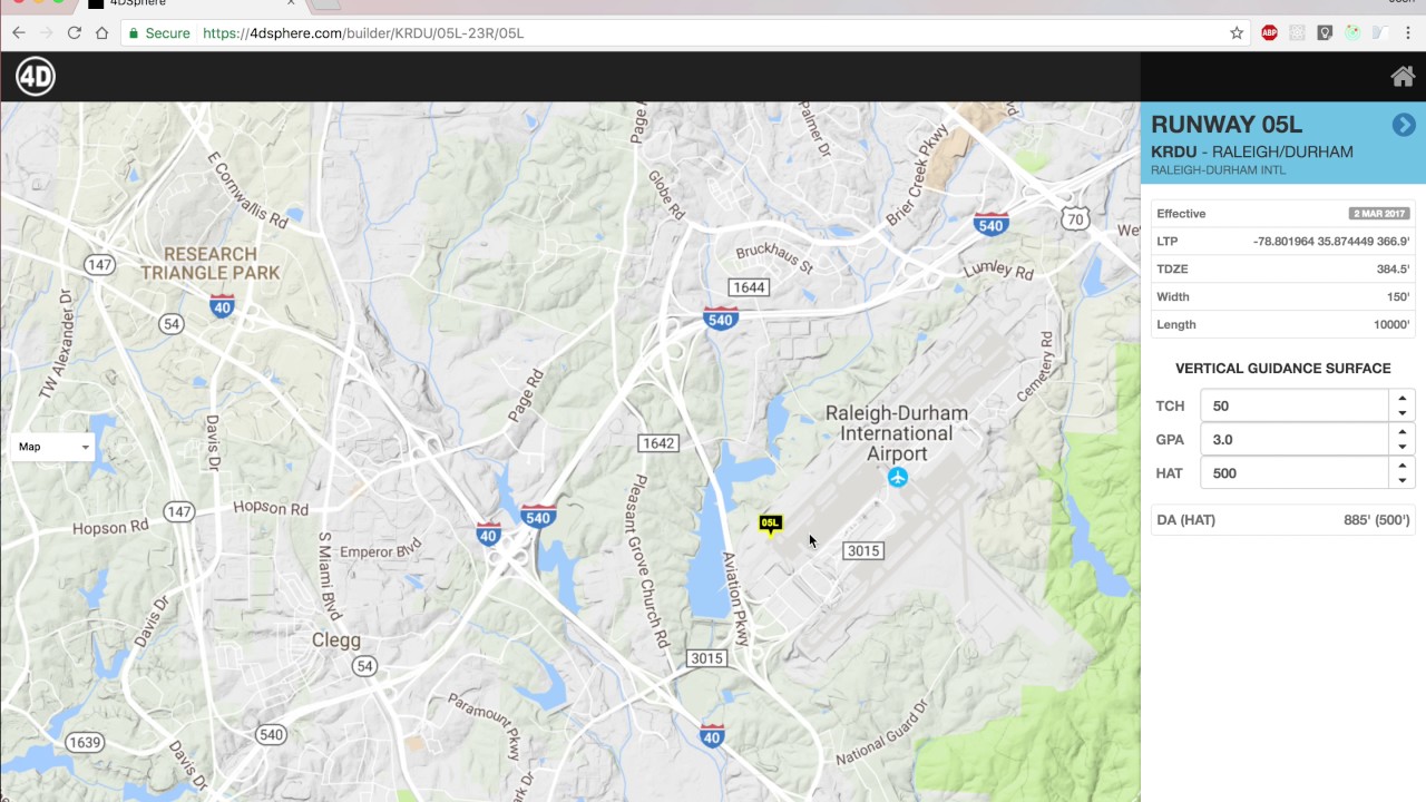 4DS Runway Vertical Guidance Surface - YouTube
