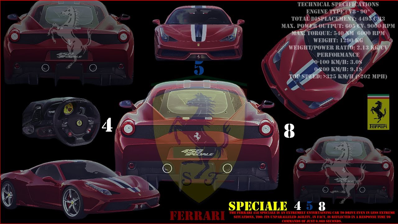 Ferrari 458 Speciale (2014).0-100 km/h: 3.0s.Top speed: 325 km/h. - YouTube