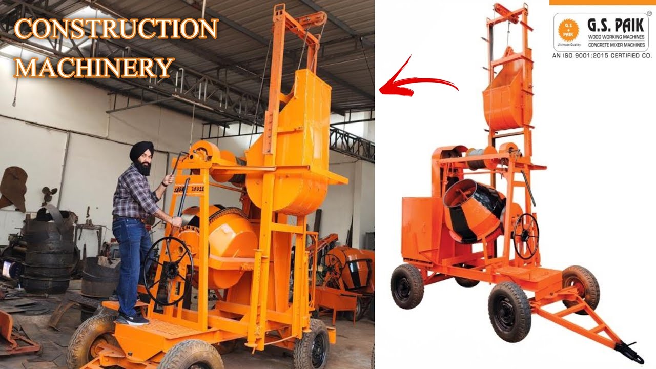 GS Paik - Heavy Duty Cement Concrete Mixture Machine with Lift ...