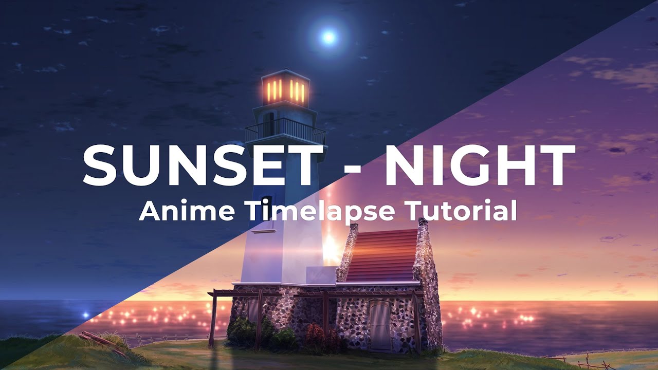 Sunset to Night Animation Timelapse | Anime Tutorial in After Effects ...