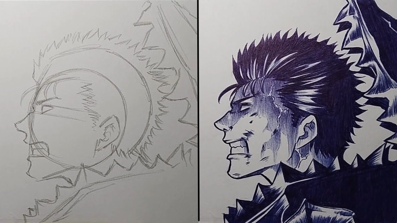How To Draw Guts Step By Step - [Berserk] - YouTube