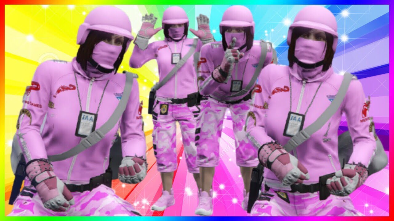 GTA|5 Feminino: Lindo Traje Rosa Com lenço e Capacete Montar com ...