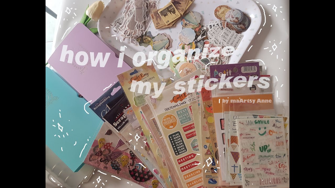 how i organize my stickers 🍁🍃| using king jim sticker albums - YouTube
