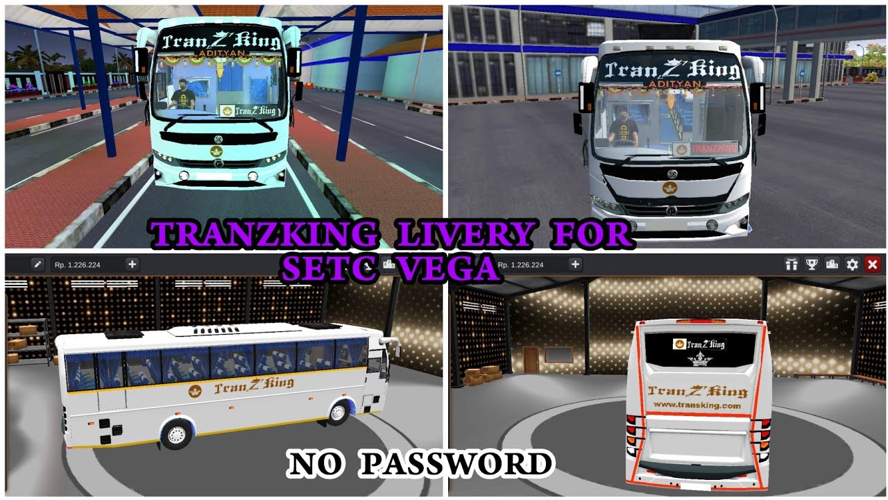 NEW TRANZKING TRAVELS LIVERY FOR SETC VEGA BUS MOD|#ponraj3d - YouTube