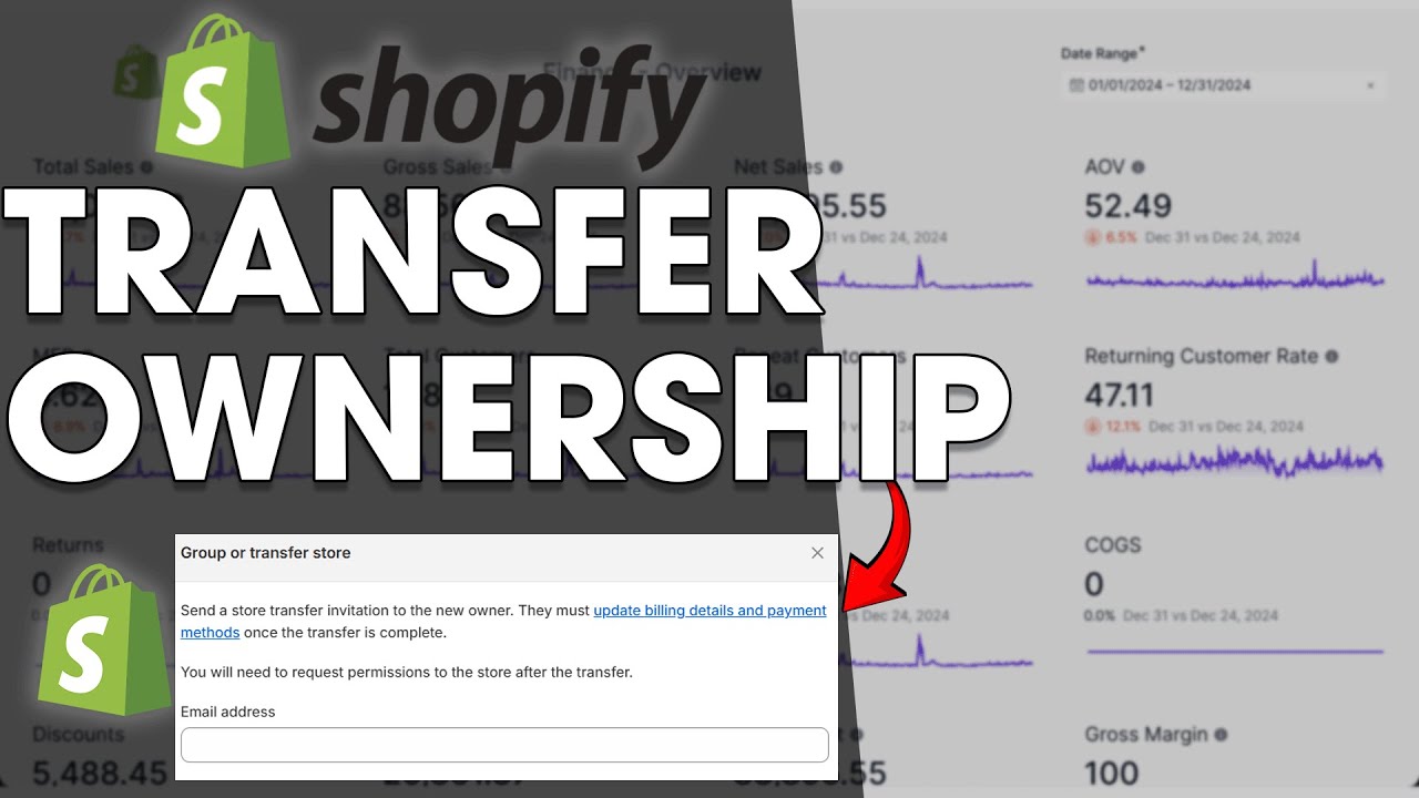 Shopify - How To Transfer Store Ownership (Transfer Shopify Store to ...