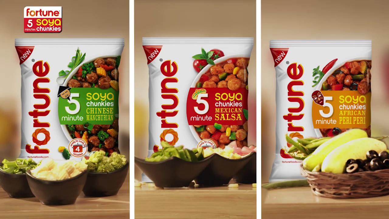 Instant Soya Chunkies | Healthy Protein Snacks | Fortune Foods - YouTube