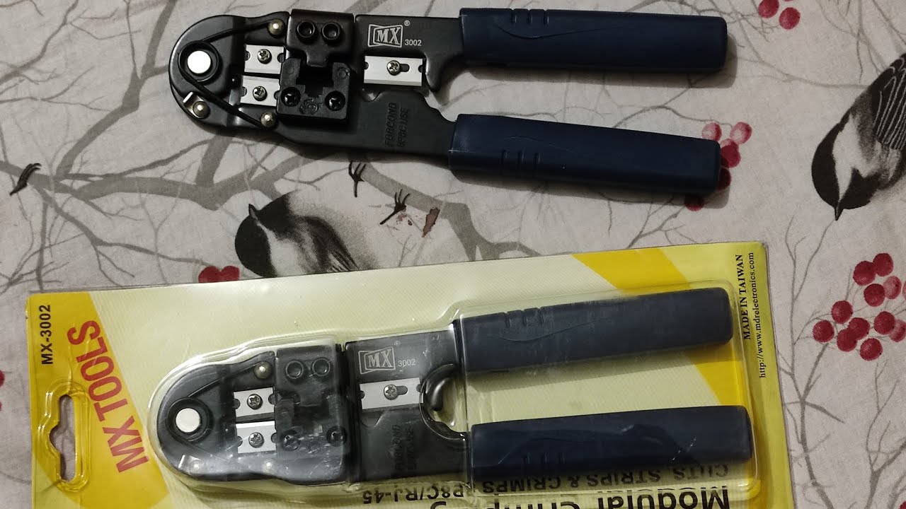 MX-3002 Crimping Tool for RJ45 Connector - Carbon Shop - YouTube