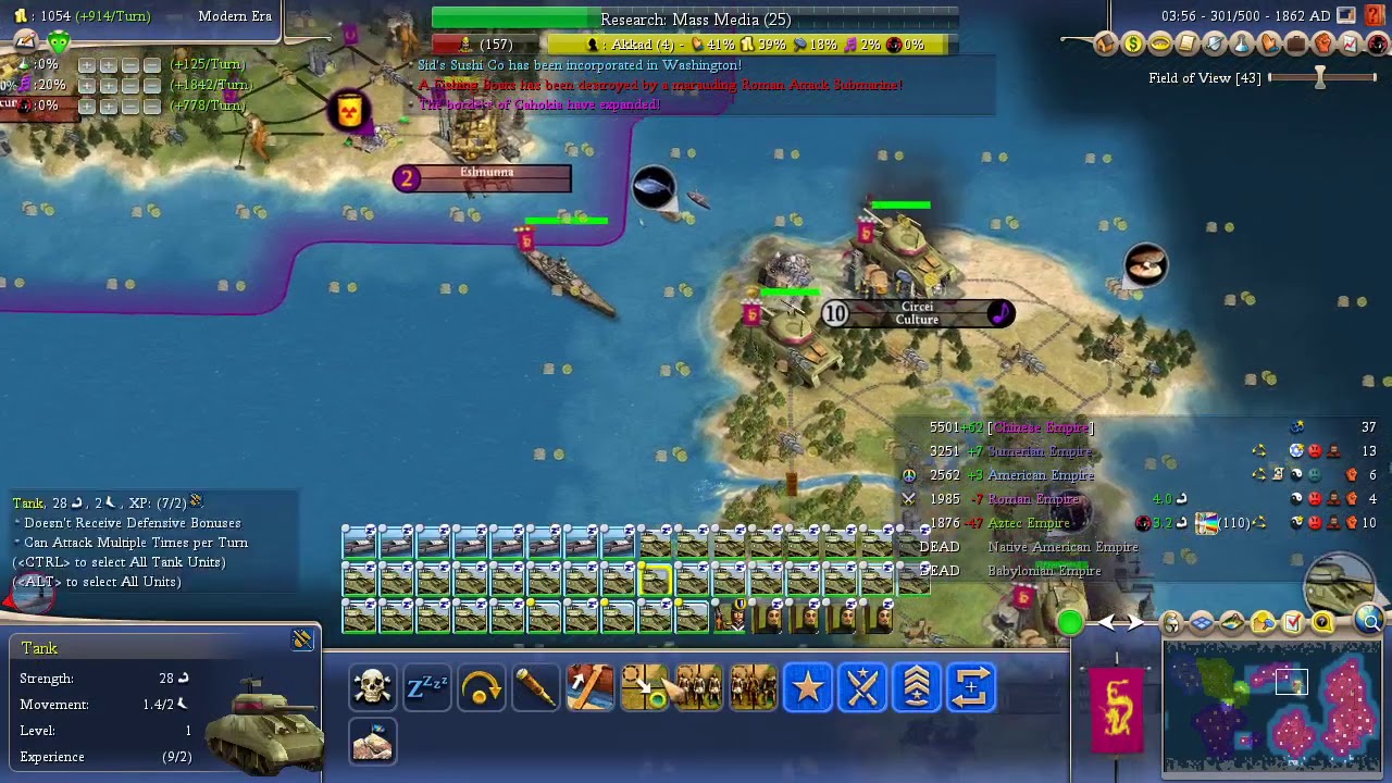 Lets Play Civ 4 Deity 57 (Mao Zedong) Part 10 - YouTube