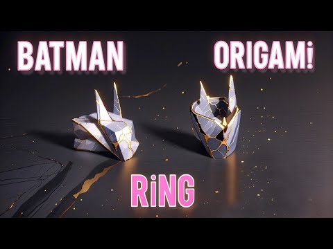 origami batman ring tutorial crafting the dark knights symbol | diy paper batman ring step by ...