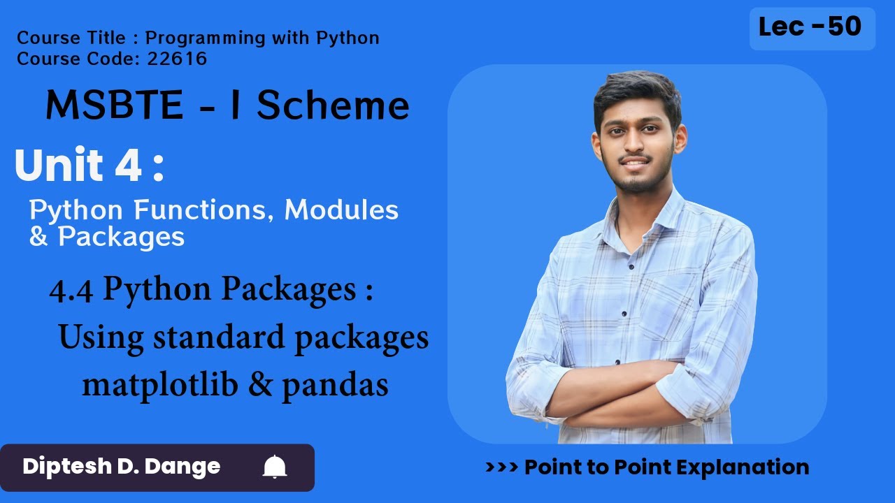 4.4 Python Packages : Using Standard packages: matplotlib | 22616 ...