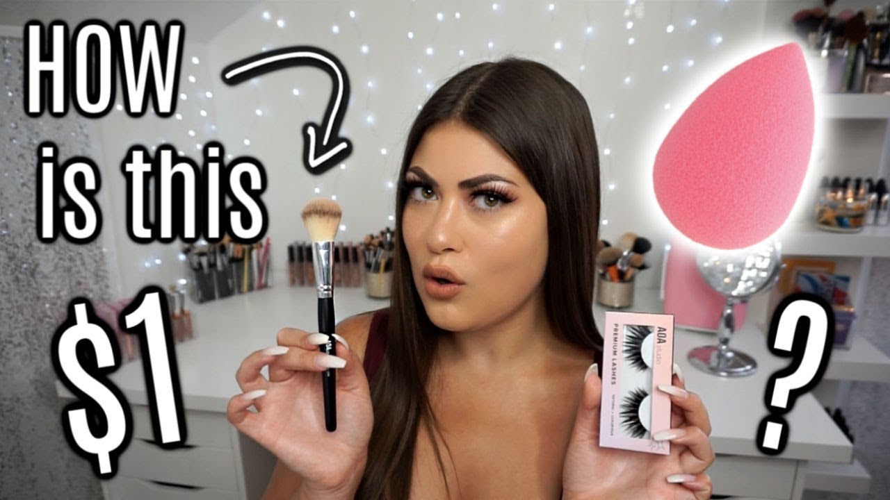 FULL FACE OF $1 MAKEUP! 💸 Too Good To Be True?? - YouTube