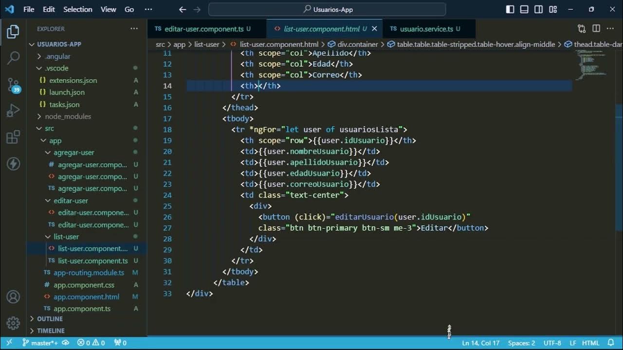 Angular - Como editar - eliminar un dato desde una tabla web angular - Sprig Boot Java 17 - YouTube