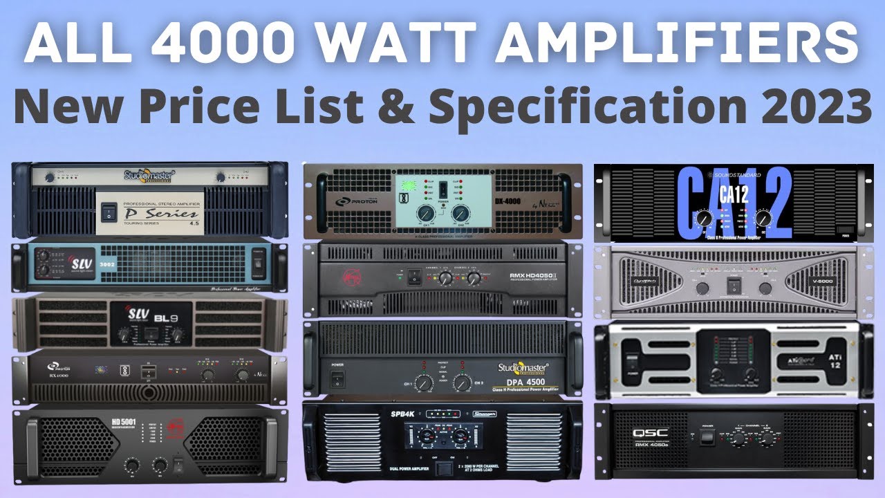 All 4000 Watt Amplifiers New Price List & Specifications 2023 || All 4k ...