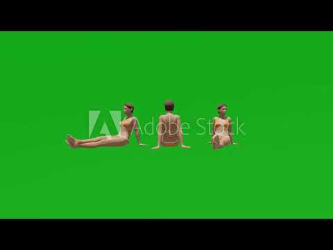 3d bikini girl on beach green screen Chroma key 4k render animation buy in telegram bio