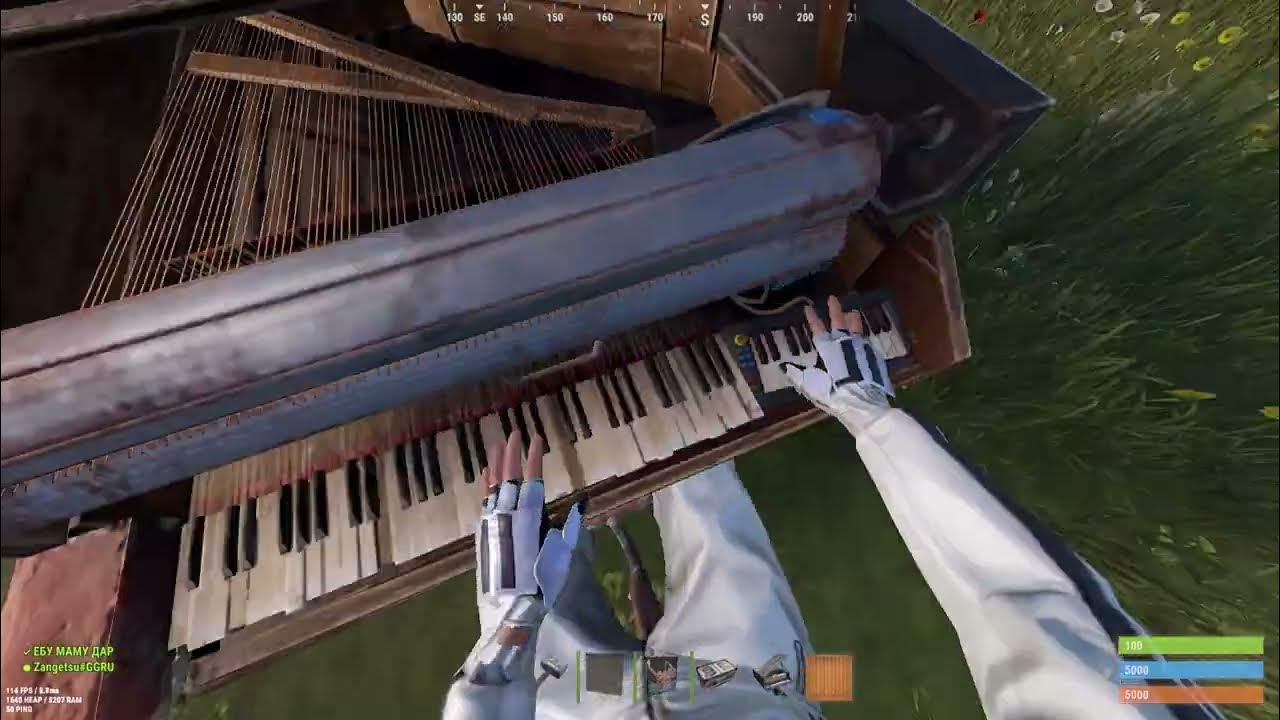 КАК играть свою песню на пианино или гитаре в РАСТ Youtube