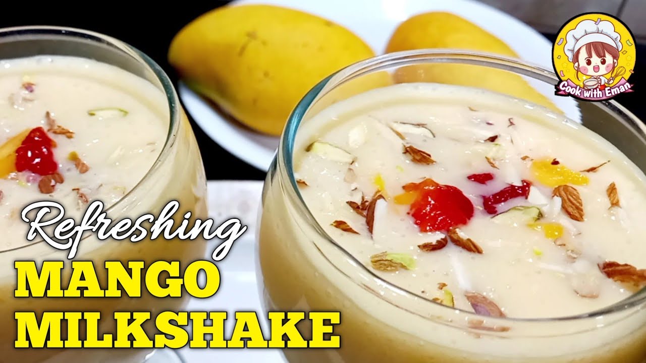 Mango Milkshake Recipe | Mango Juice Recipe | Restaurant Style Mango ...