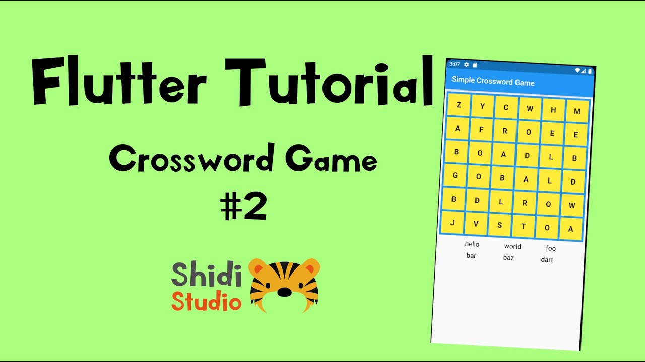 Simple Crossword Flutter Tutorial - Part 2 - YouTube