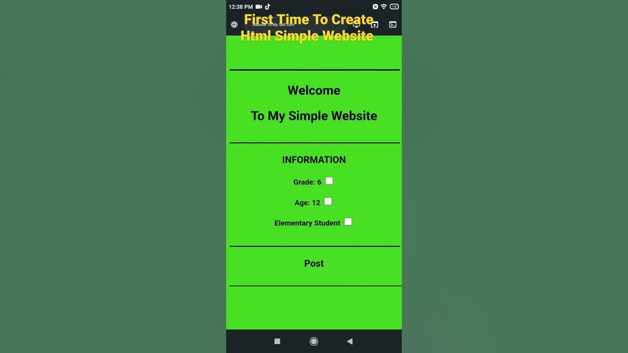 First Create Own Html Website Using Acode App Youtube