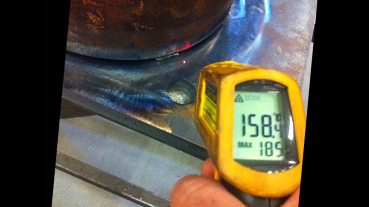 Mig welding plate on pipe - YouTube