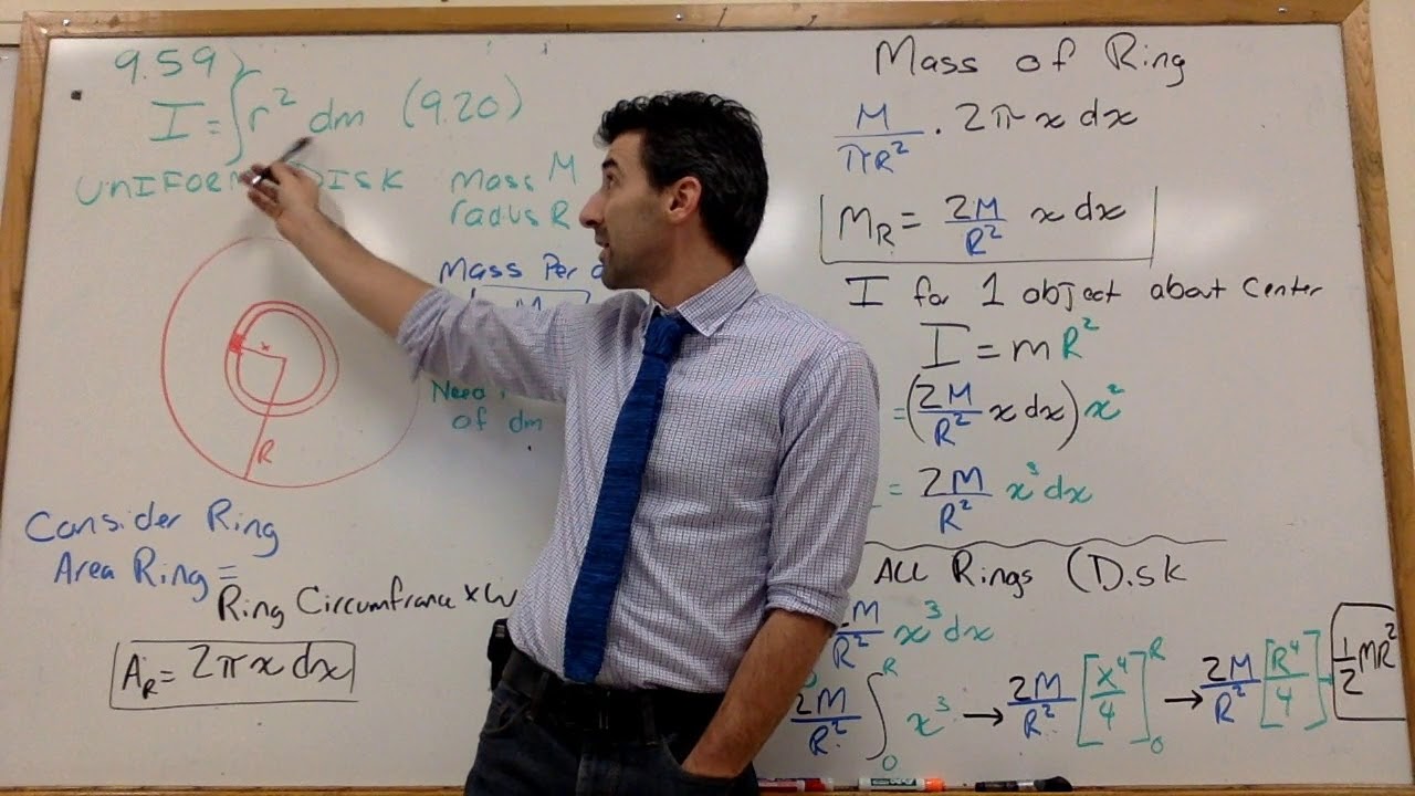 moment of inertia of a solid disk (#59) - YouTube