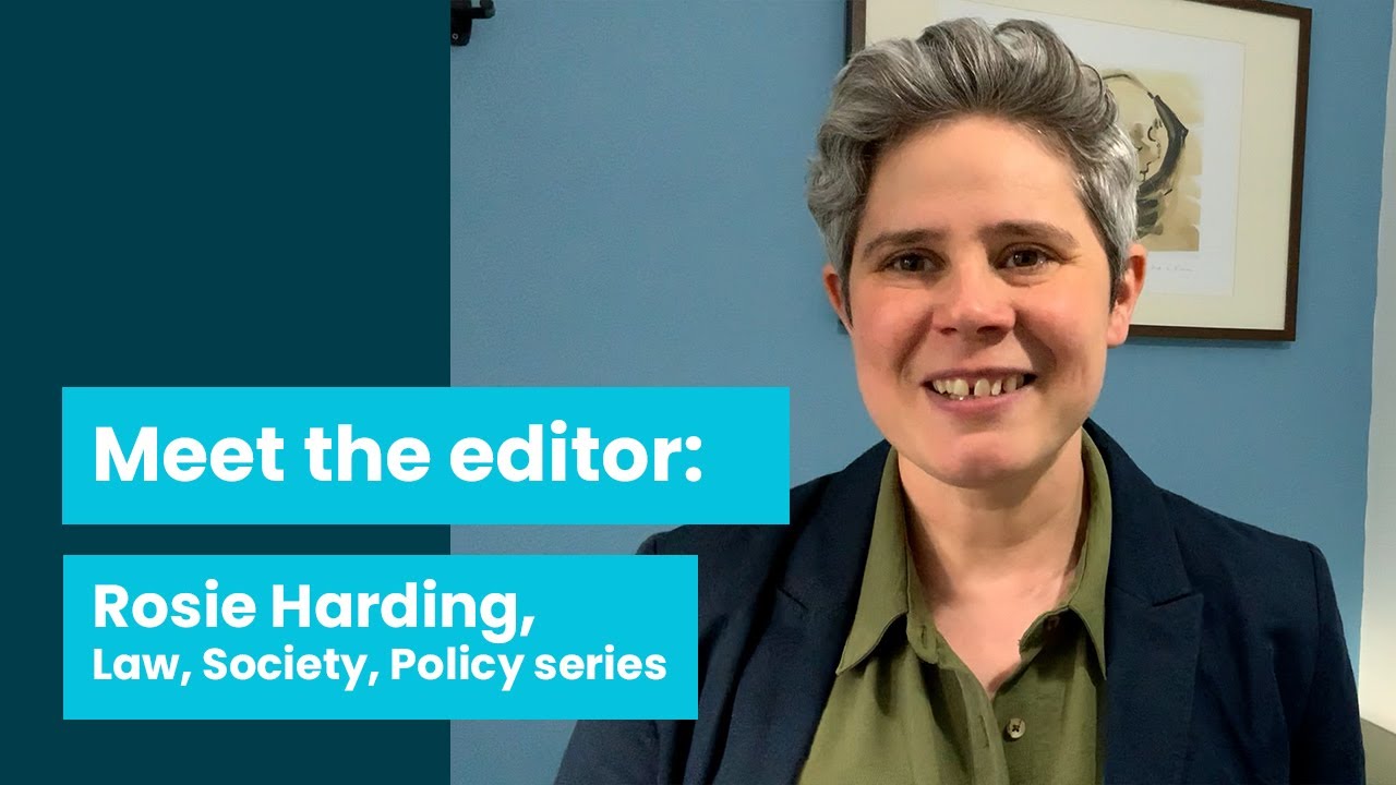 A message from Rosie Harding, Law, Society, Policy series - YouTube