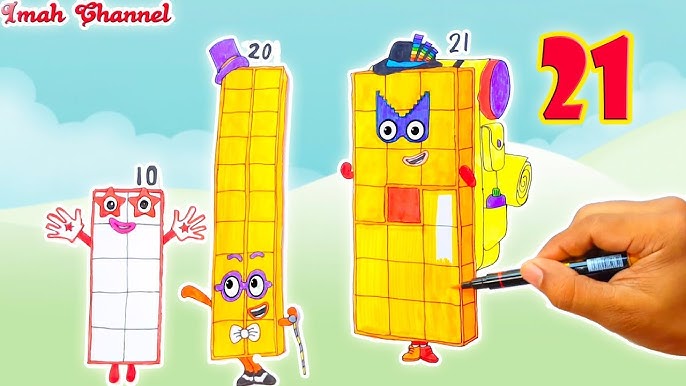 All New NumberBlocks 21 Coloring Pages 20, 30, 40 And Lots, 56% OFF