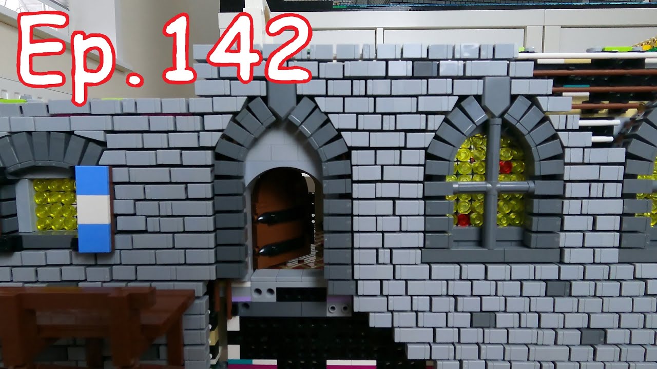 Außenmauerwerk auf der Hofseite - How I build a Lego castle from ...