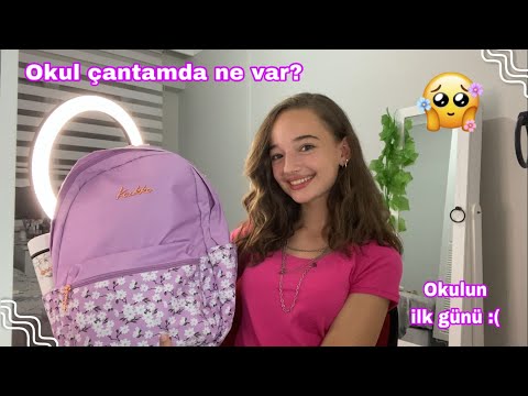 OKUL ÇANTAMDA NE VAR?🎒||okulun ilk günü Ecre Ay