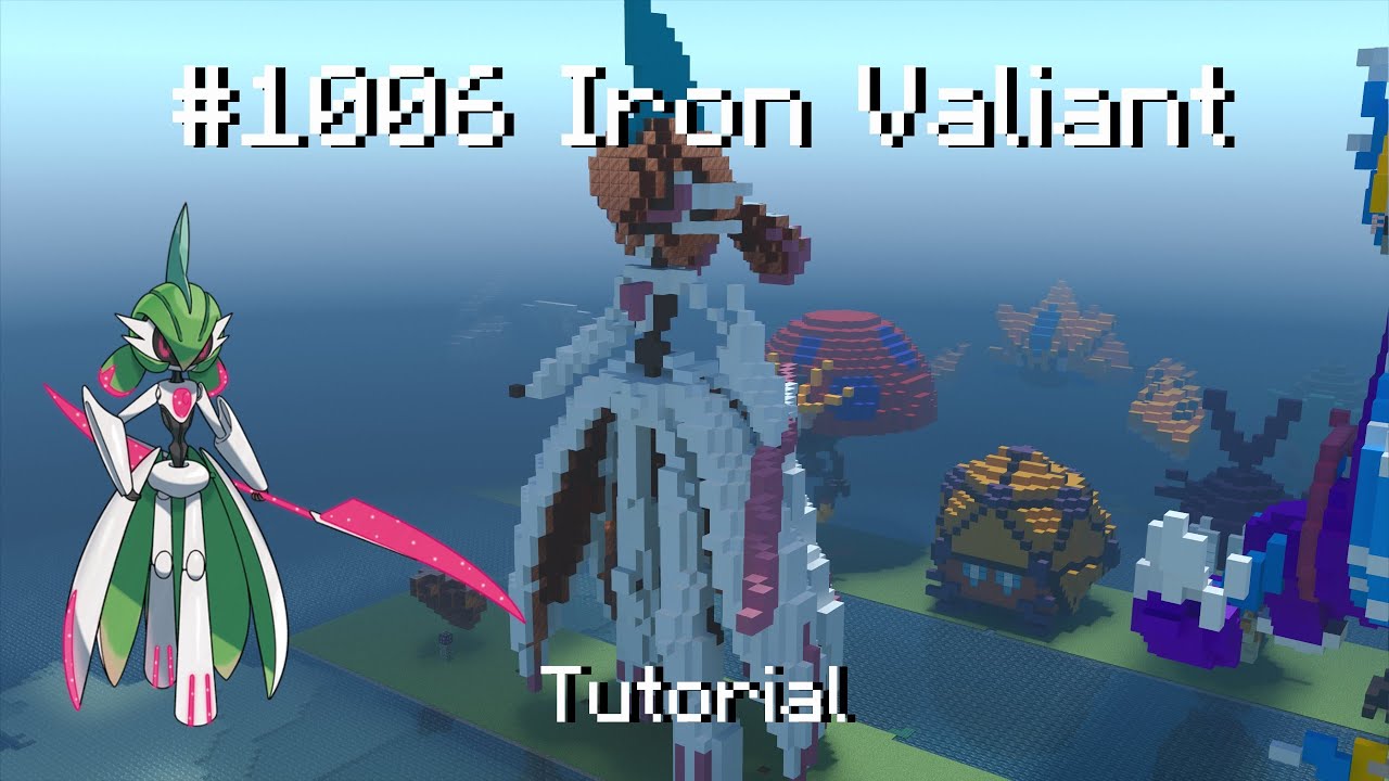 How to build a Pokémon Iron valiant statue in Minecraft (Tutorial ...