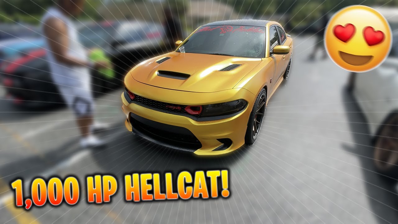 1,000 HP HELLCAT SHUTS DOWN SRT BREE AND JOSH LAURENT'S CAR MEET! - YouTube