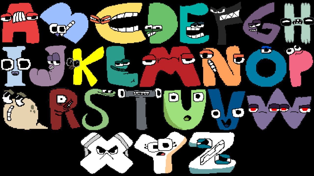 Alphabet Reverse toy (All Letter..) BUT THEY ALL PIXELS - YouTube