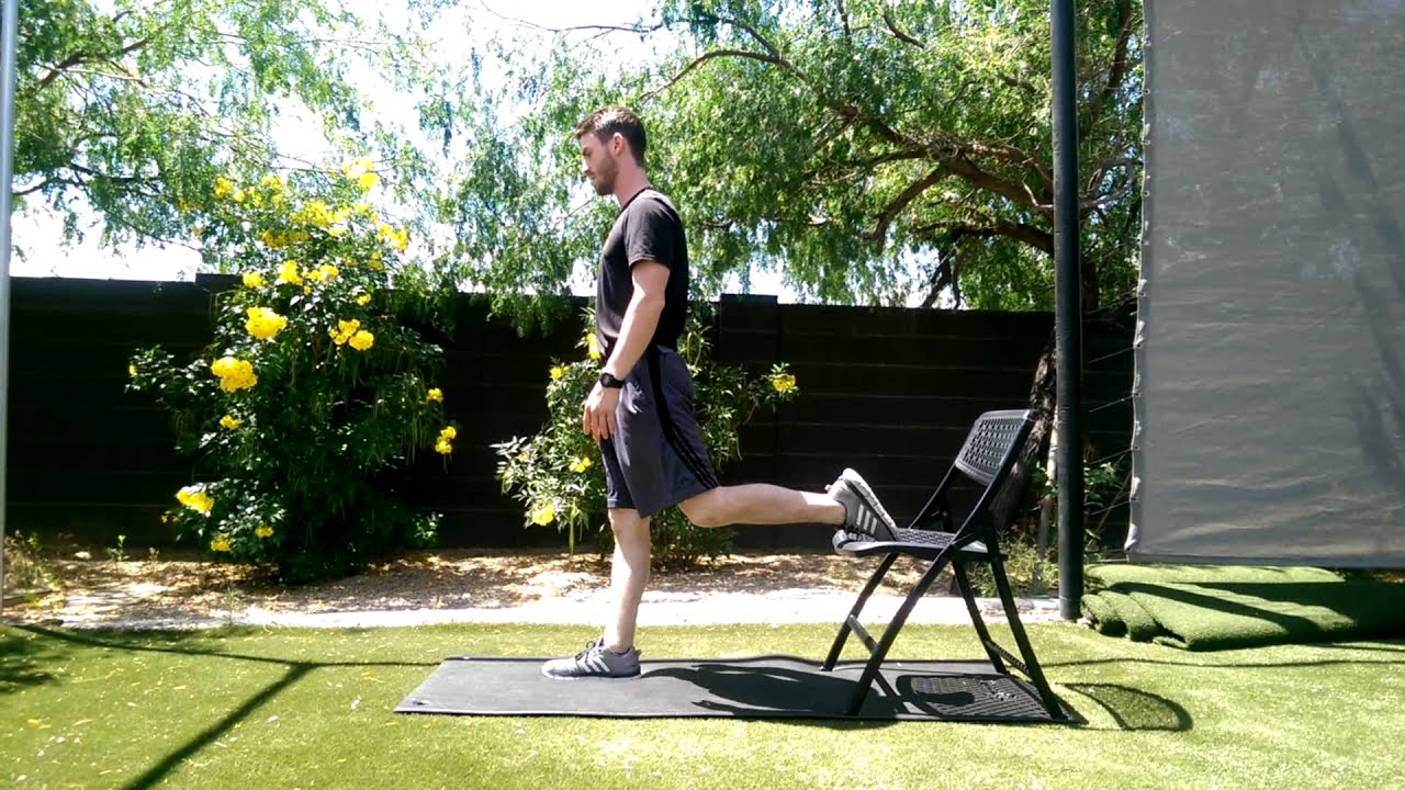 Rear Foot Elevated (chair) Split Squat - YouTube