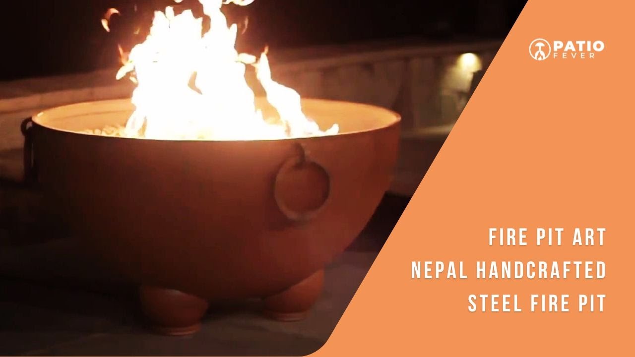 Fire Pit Art Nepal Handcrafted Carbon Steel Fire Pit - YouTube